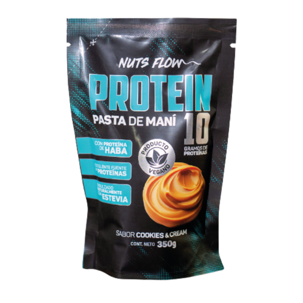 Mantequilla / Pasta de Maní Protein Cookies & Cream 350g - Nuts Flow